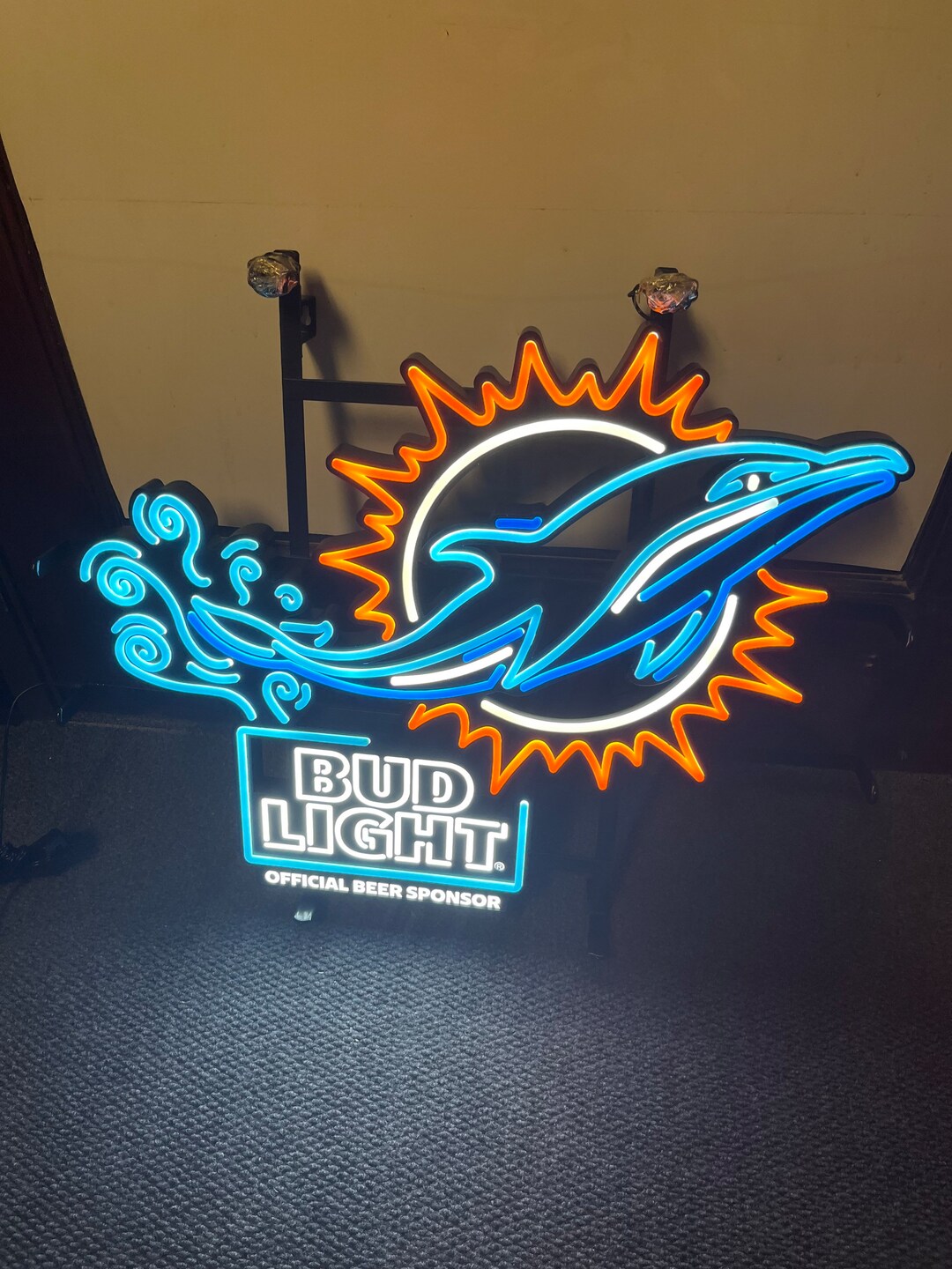Bud Light Miami Dolphins De Pierre Sign Man Cabe Sign Bar Sign - Etsy
