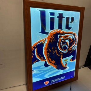 Miller Lite Chicago Bears Led Beer Display Sign - Etsy