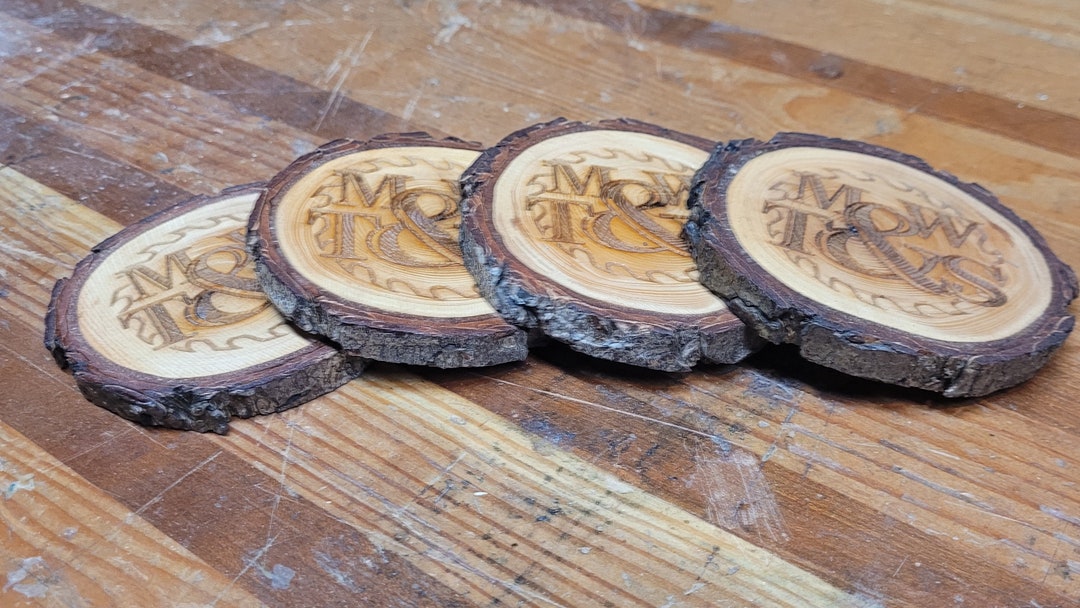 LIVE EDGE COASTERS full Set of 4 - Etsy
