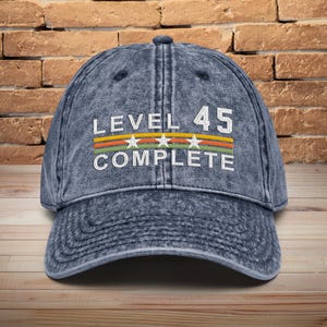 45th Anniversary Hat: Retro Embroidered Cotton Twill Cap - Etsy