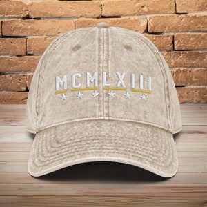 Personalized 60th Birthday Vintage Style Hat Custom Roman Numeral ...