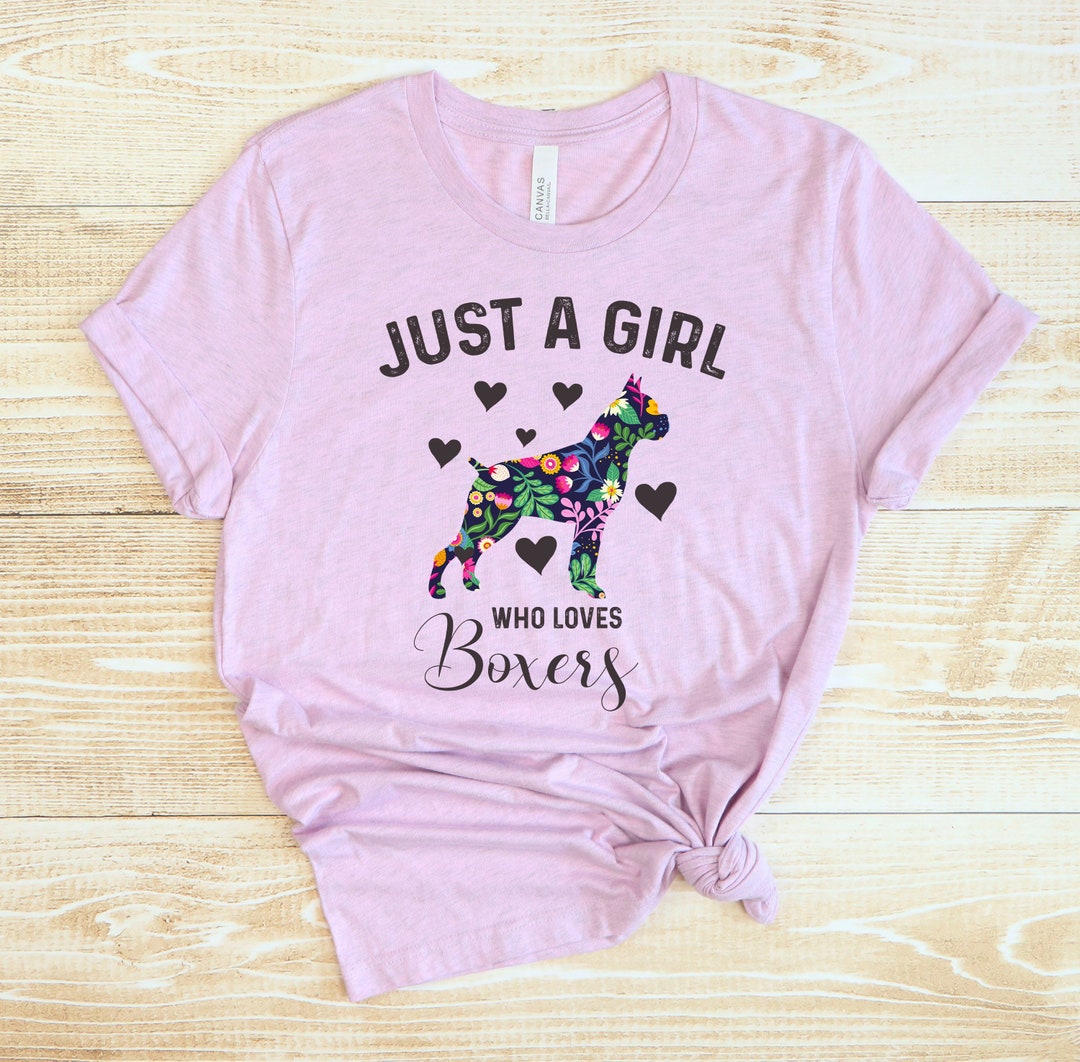 Just A Girl Who Loves Boxers Camiseta Regalo para Boxer Lover Regalo de ...