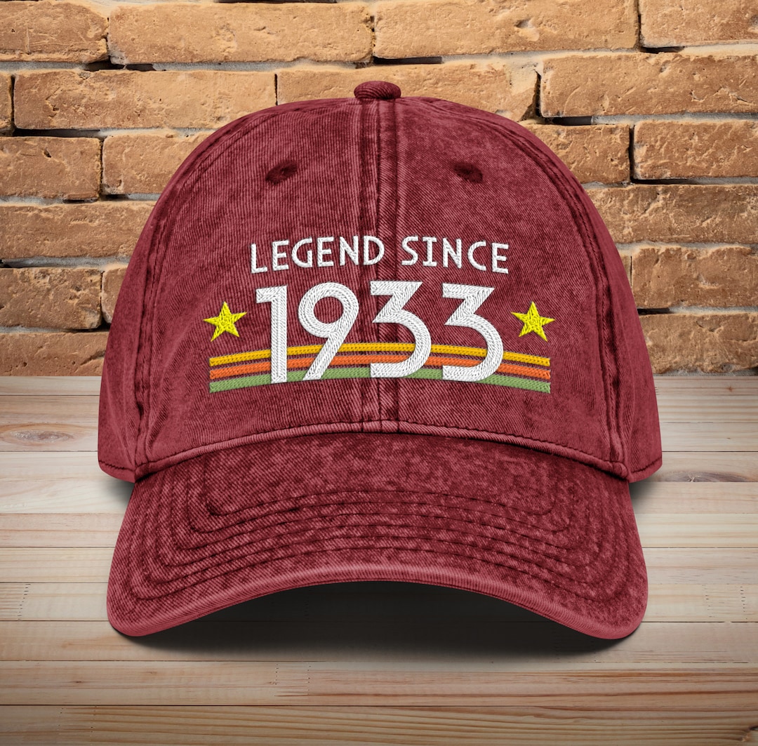 Legend Since 1933 Embroidered Hat 90th Birthday Embroidered - Etsy