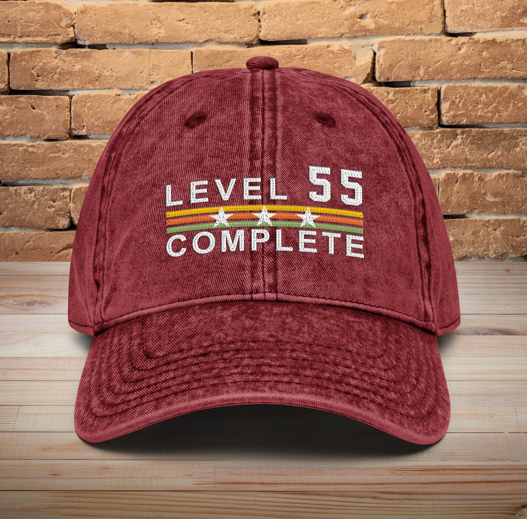 55 Years Wedding Anniversary Retro Vintage Embroidered Hat for Husband ...