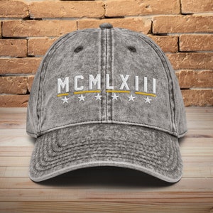 Personalized 60th Birthday Vintage Style Hat Custom Roman Numeral ...