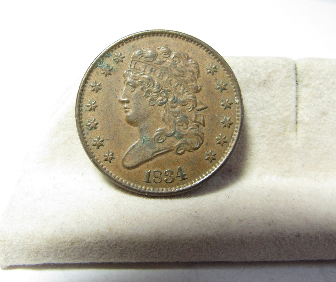 Classic Head United States Half Cent Copper Coin Dated 1834 - Choice ...