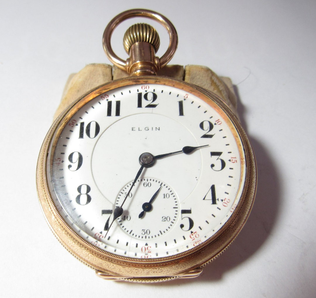 Veritas 23 Jewel Elgin Pocket Watch 18 S 1 St Generation Inside Case ...
