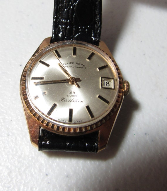 Felipe Rene 25 Ruby Jewel Swiss Wrist Watch Superauto… - Gem