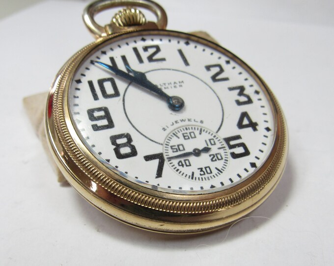 American Waltham Premier 21 Jewel Pocket Watch 16 Size / RUNS - Etsy