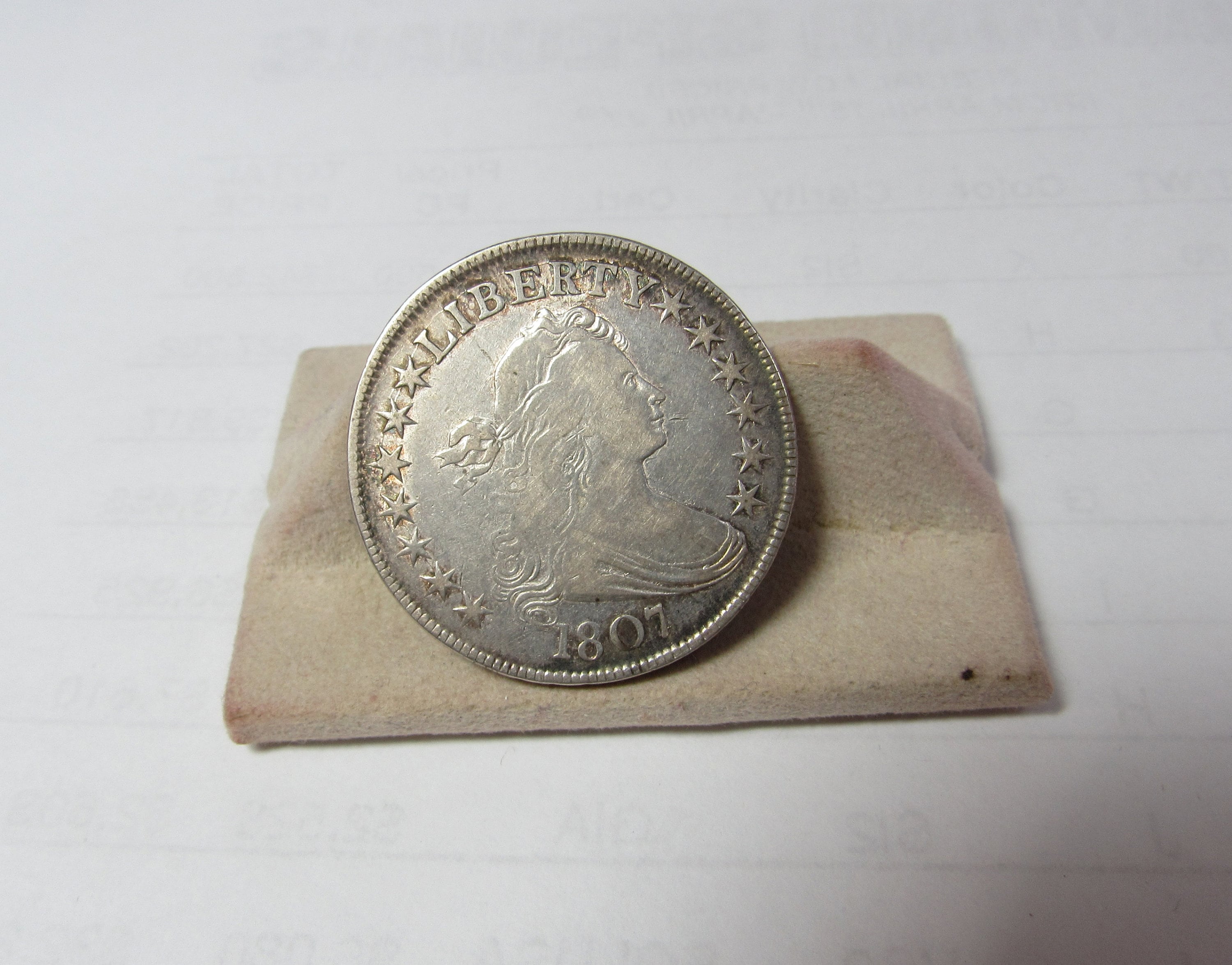 1807 COIN Silver United States Draped Bust Half Dollar VF - Etsy