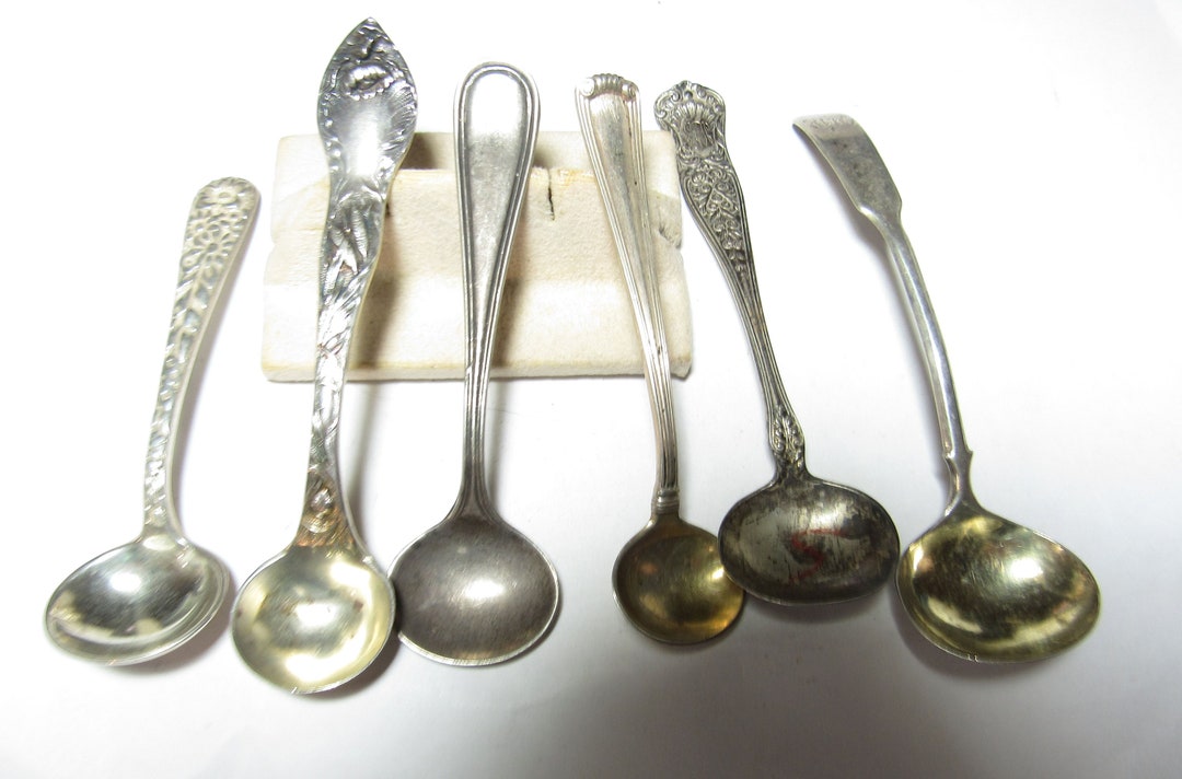Collection of Six Antique Sterling Silver Master Salt Spoons - Etsy