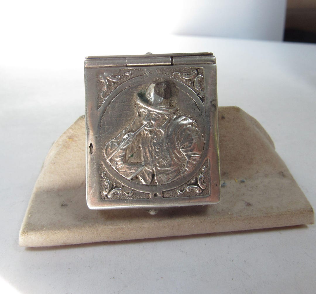 Antique Two Sided Figural Sterling SILVER Stamp Holder - Etsy