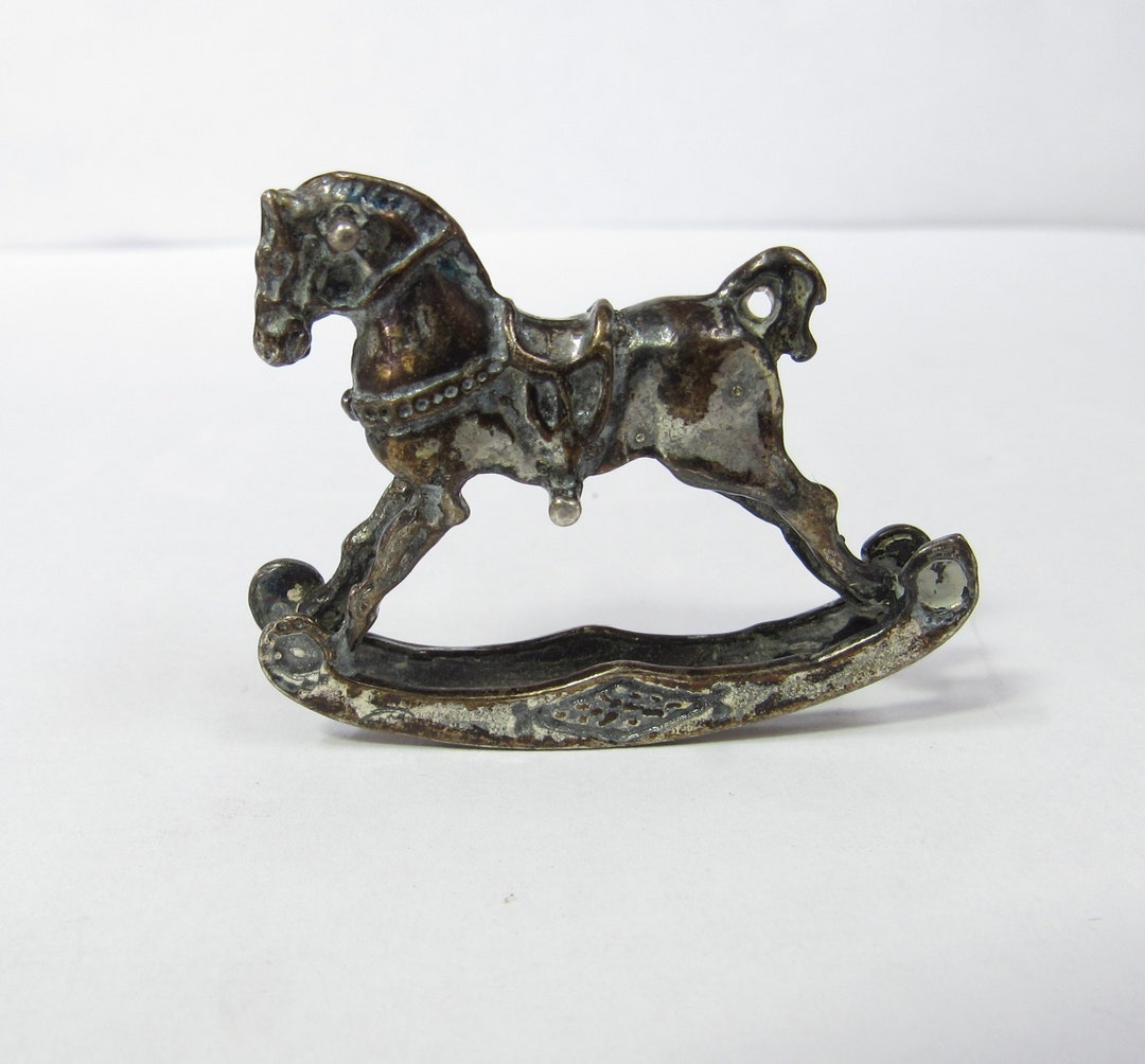 Rare Vintage Miniature Rocking Horse Made of Solid Sterling - Etsy