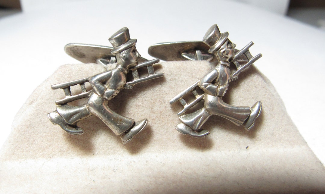 Very Cool Vintage .830 SILVER Chimney Sweep Cuff Links - Etsy