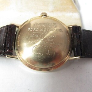 Hamilton 10k SOLID Gold Vintage 1960s Presentation Watch From Ford ...