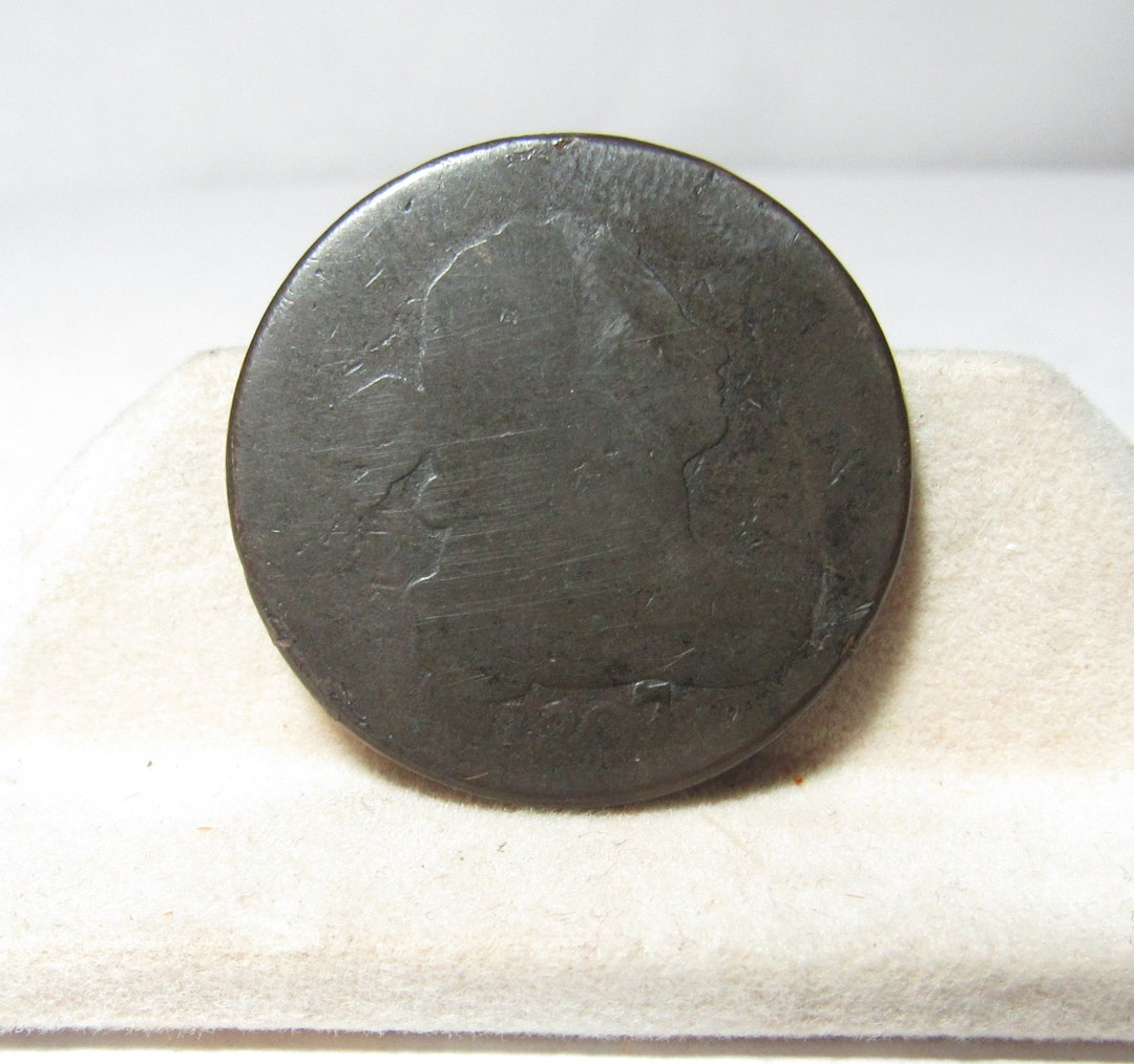 United States 1807 / 6 Draped Bust 1/2 Half Cent Copper Coin - Etsy