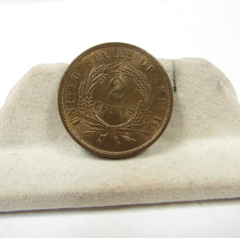 United States 1865 Two Cent Copper Coin MS63 RD BN - Etsy