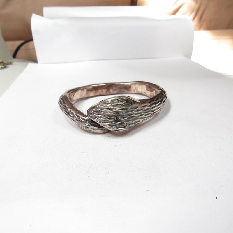 Silver Snake Bangle - Etsy