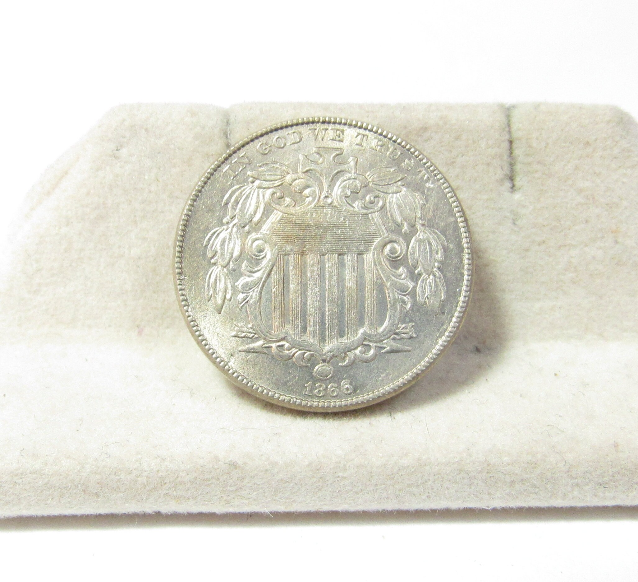 United States 1866 Rays Shield Nickel Coin MS62 + - Etsy