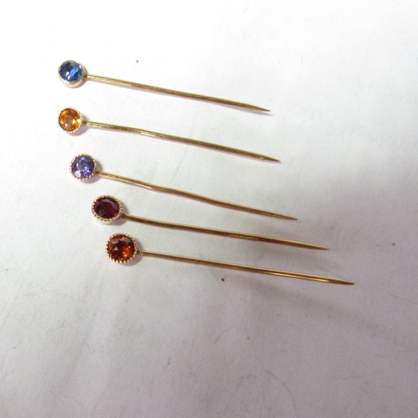 Garnet Stick Pin - Etsy