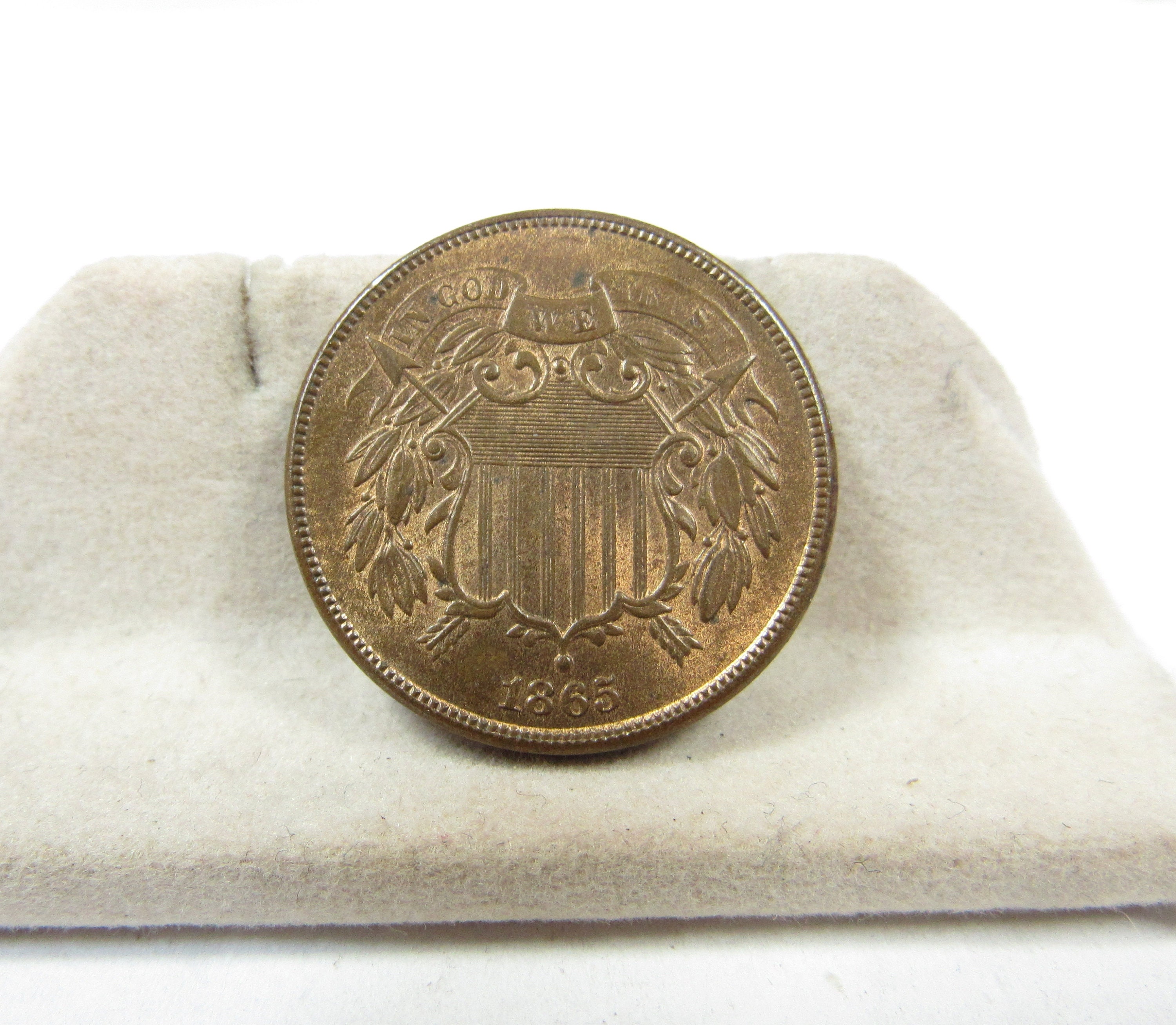 United States 1865 Two Cent Copper Coin MS63 RD BN - Etsy