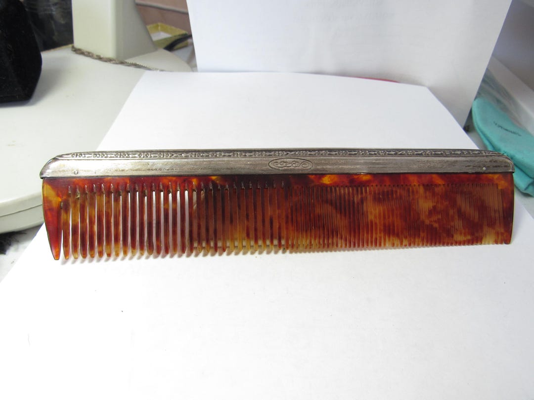 Antique Sterling SILVER Dresser Comb by Alvin - Etsy