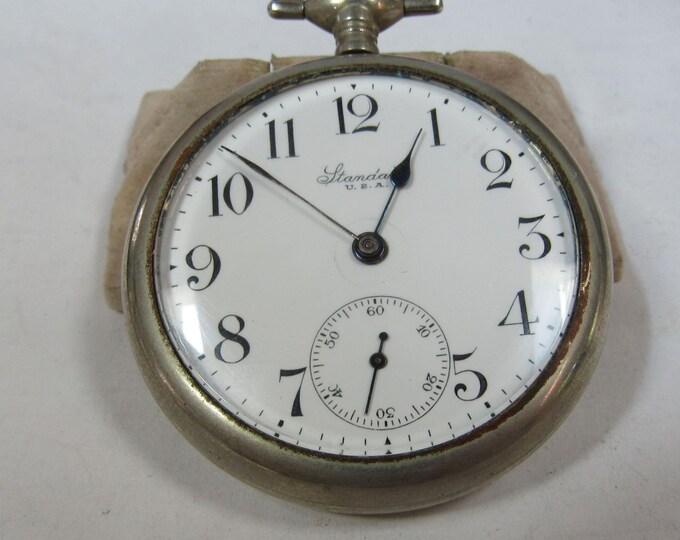 Antique Standard Pocket Watch 12 Size Open Face Runs Good - Etsy