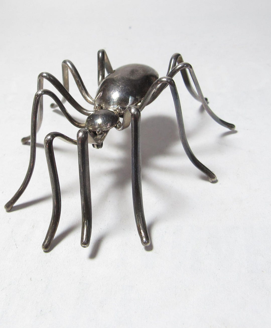Native American Large Sterling SILVER Spider Brooch by Esther Spencer ...