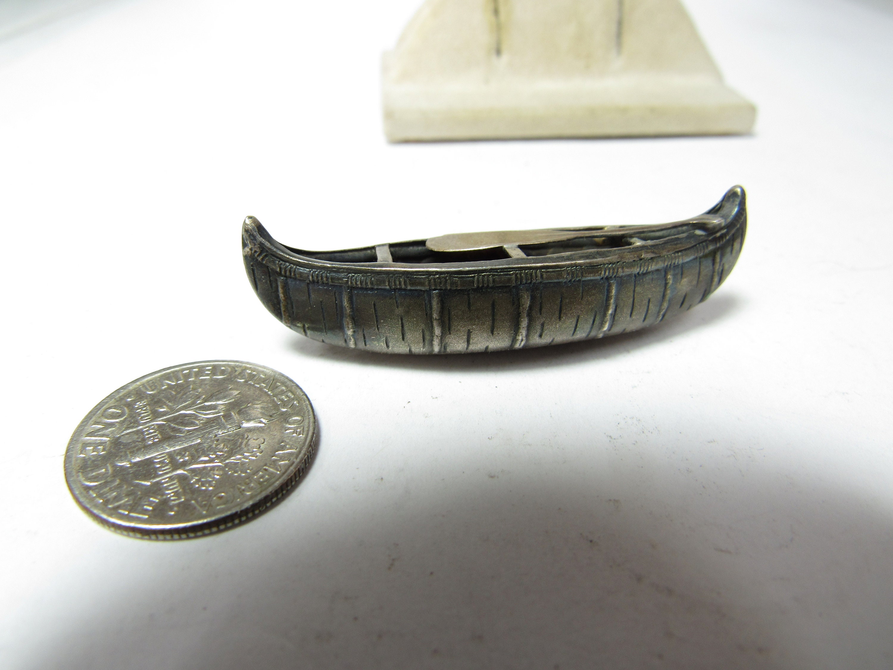 Hand Crafted STERLING SILVER CANOE Pin / Brooch Circa 1890s - Etsy