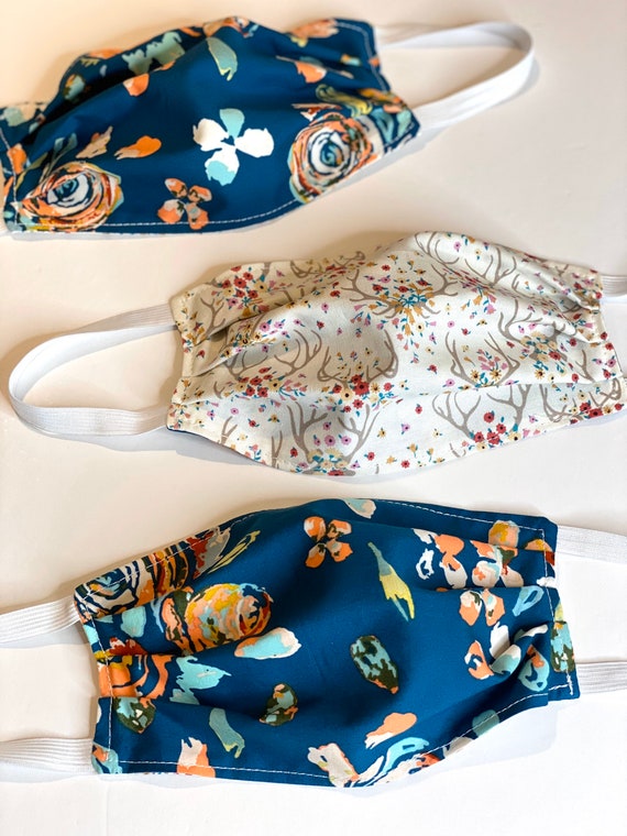 Quick Shipping USA ONE Face Mask Pretty Cute Trendy Navy | Etsy