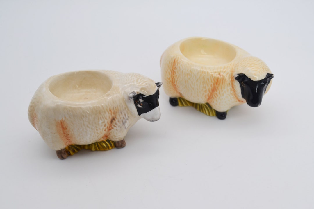 Pair of Sheep Egg Cups - Etsy