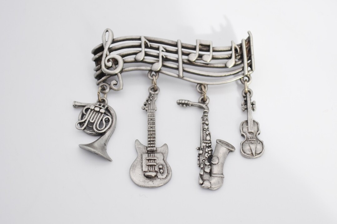 Vintage Musical Pin Brooch - Etsy