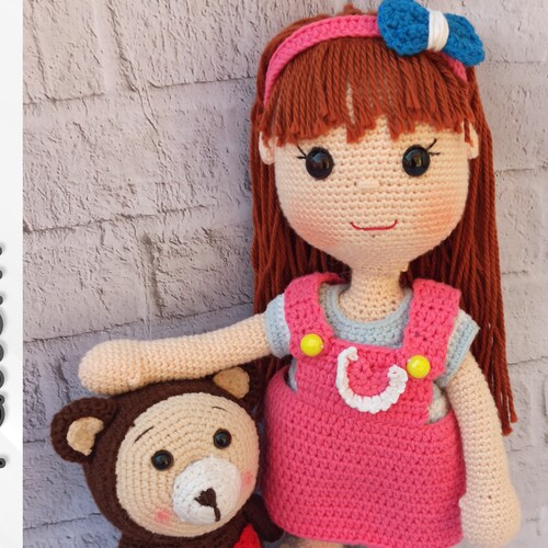 PATTERN BUNDLE/ Crochet Rainbow Ruby Doll Pattern Teddy Bear - Etsy