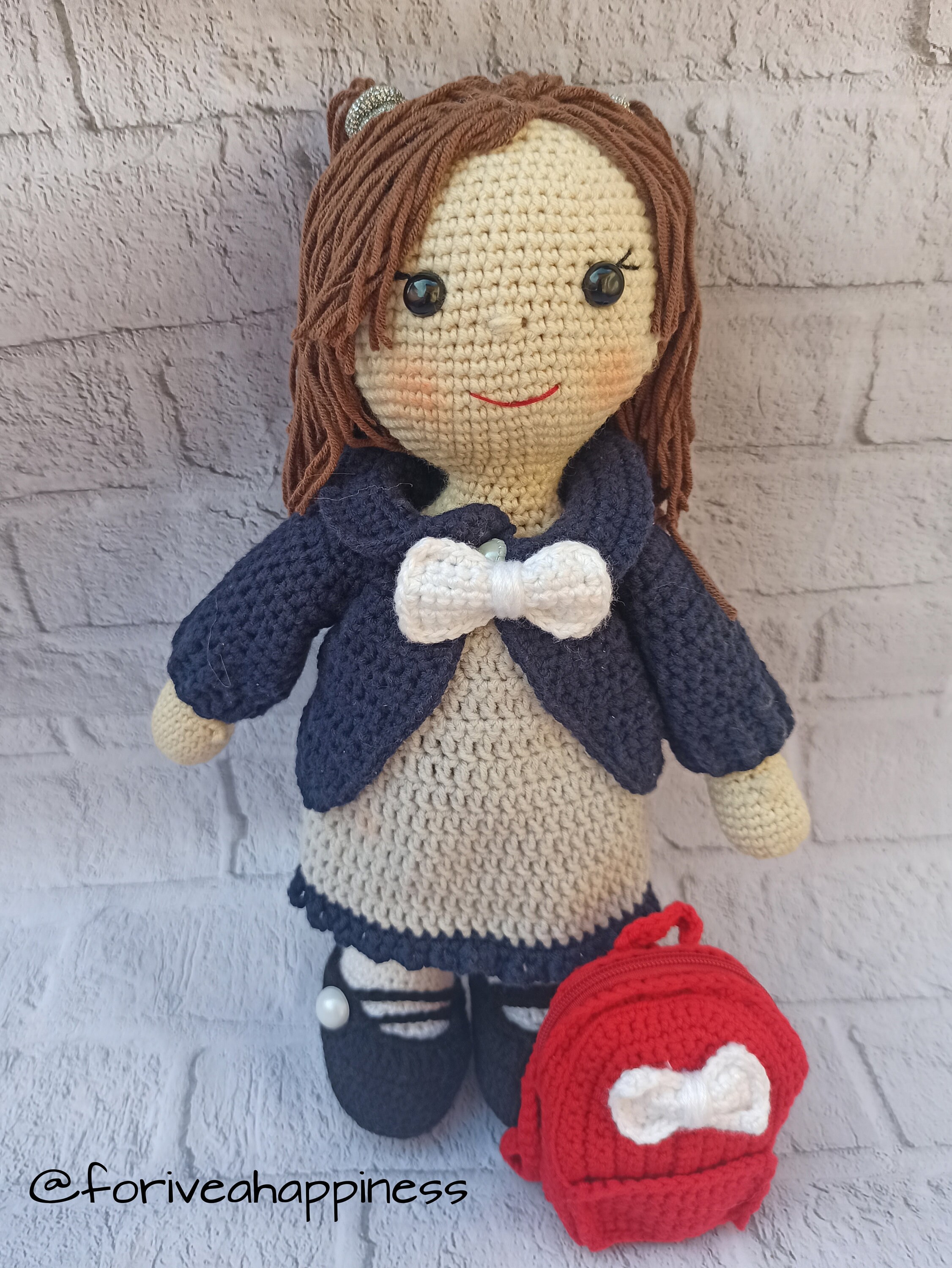Amigurumi Crochet Pattern/ Crochet Doll in School Uniform/ - Etsy