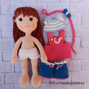 PATTERN BUNDLE Crochet Rainbow Ruby Doll Pattern Teddy Bear Choco ...