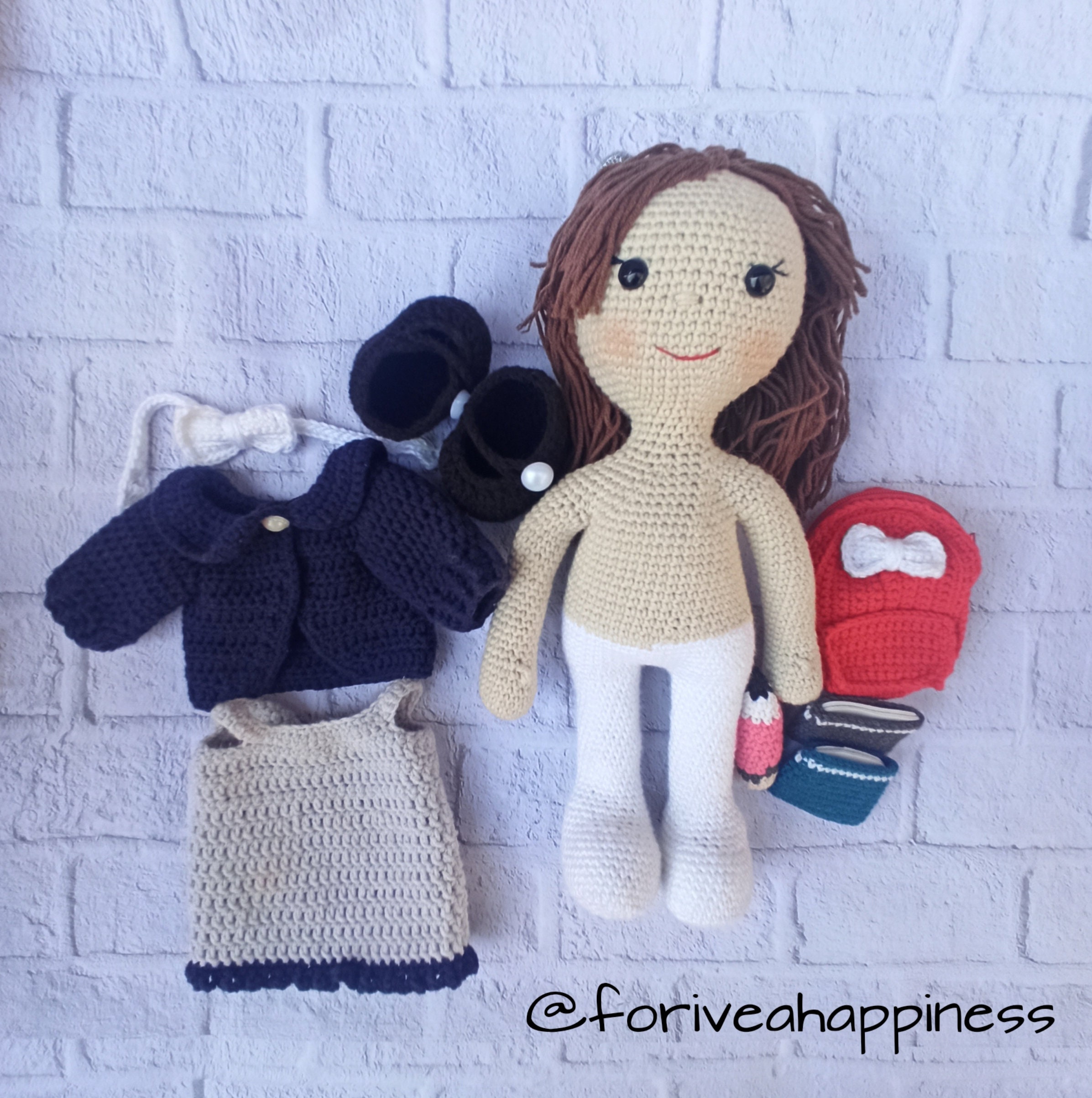 Amigurumi Crochet Pattern/ Crochet Doll in School Uniform/ - Etsy