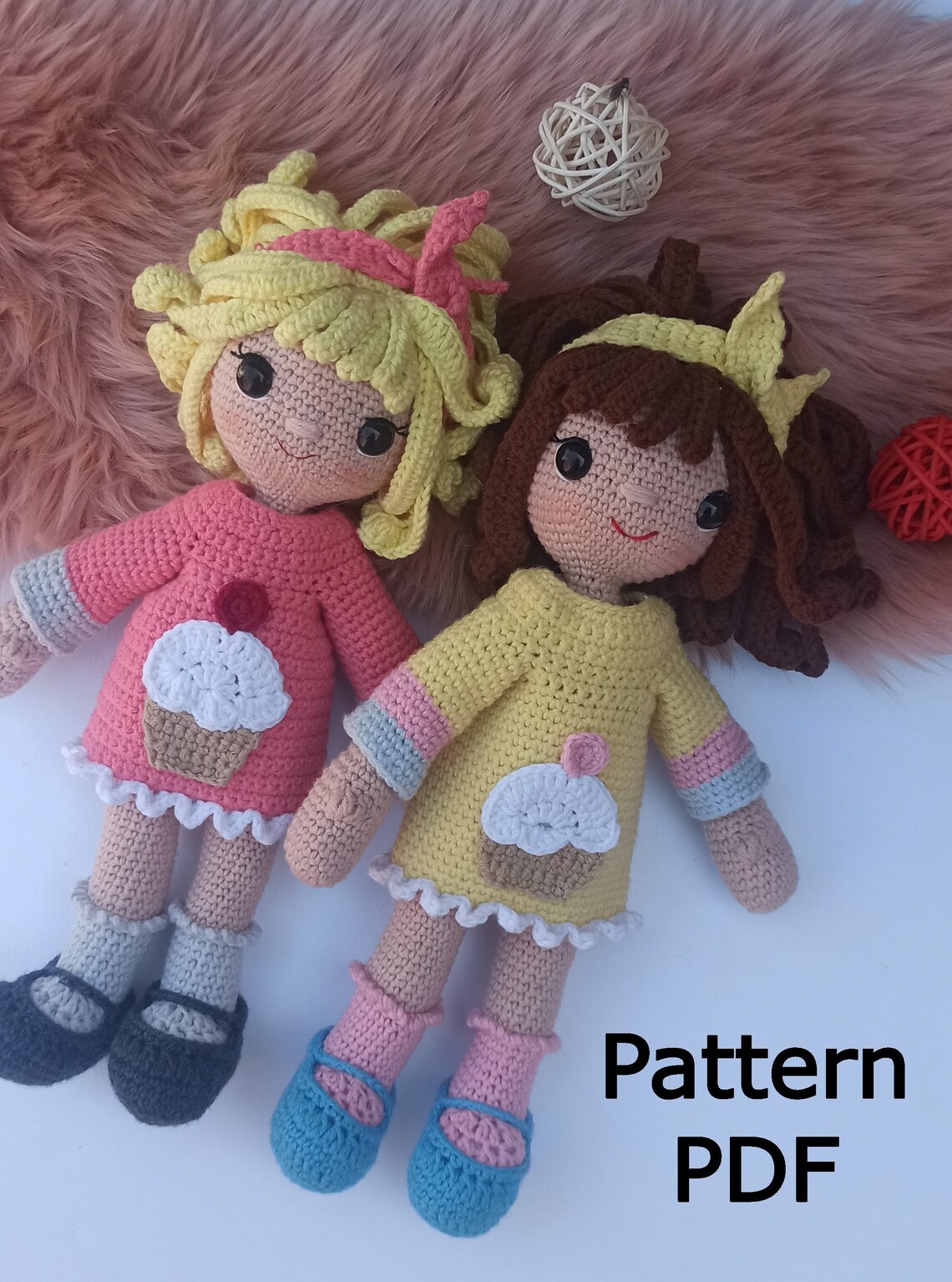 Crochet Doll Pattern, Cupcake Amigurumi Doll Pattern, Amigurumi Doll ...