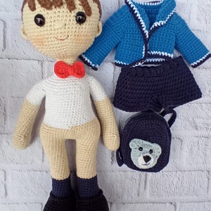 Crochet Boy Doll PATTERN/ Amigurumi Doll Pattern in a School | Etsy