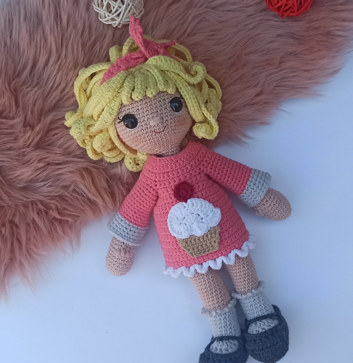 Crochet Doll Pattern, Cupcake Amigurumi Doll Pattern, Amigurumi Doll ...