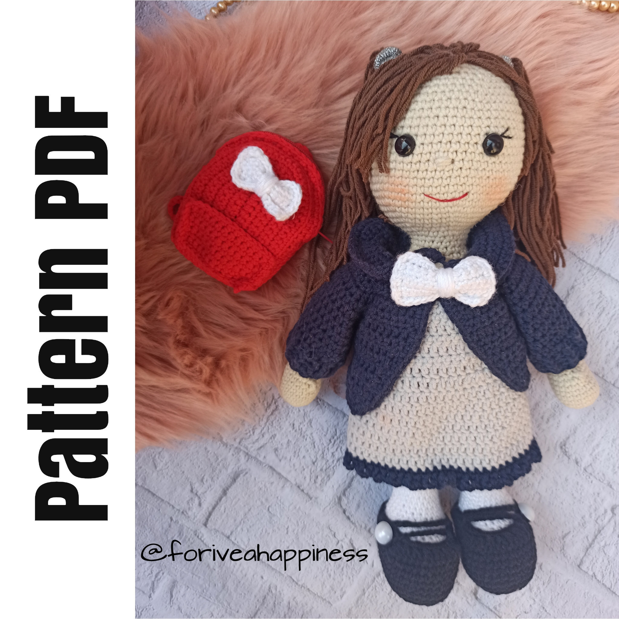 Amigurumi Crochet Pattern/ Crochet Doll in School Uniform/ - Etsy