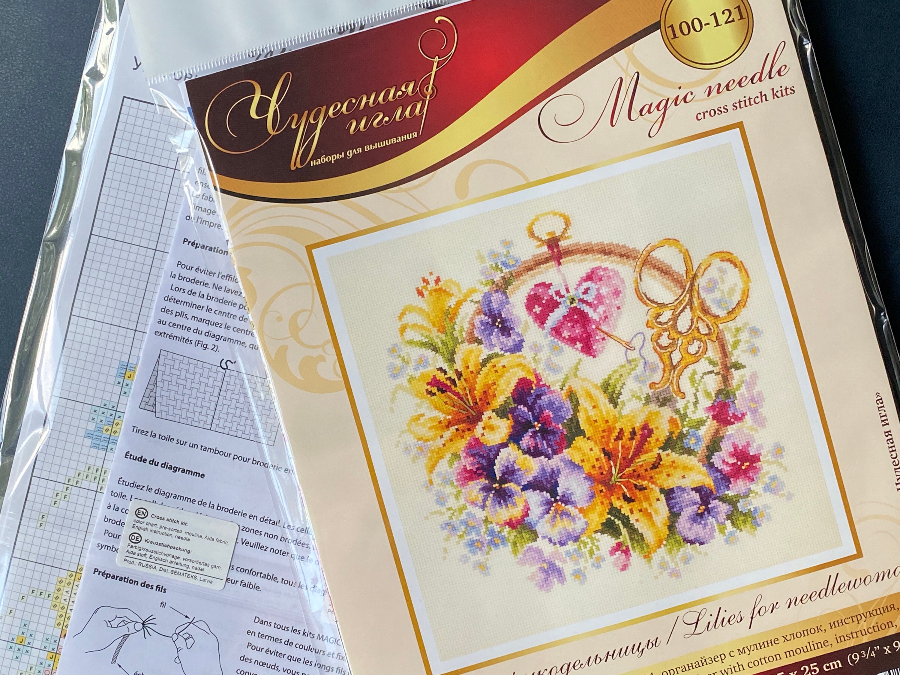 Magic Needle / 100-121 Lilies for Needlewoman 25x25 Cm / Cross - Etsy