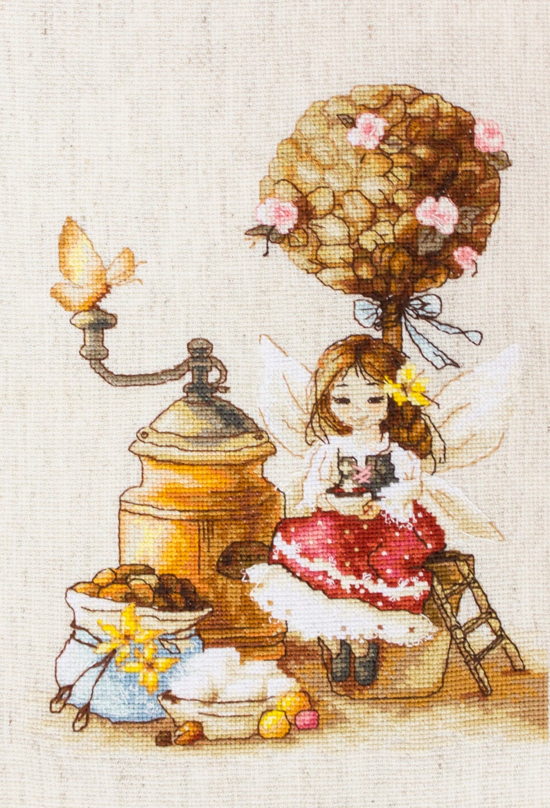 Luca-s / B1132 Coffee Fairy ©ecaterina Babok / Cross Stitch - Etsy UK