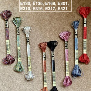 DMC 317W Light Effects Thread / 8 Skeins of DMC Light Effects, 32 ...