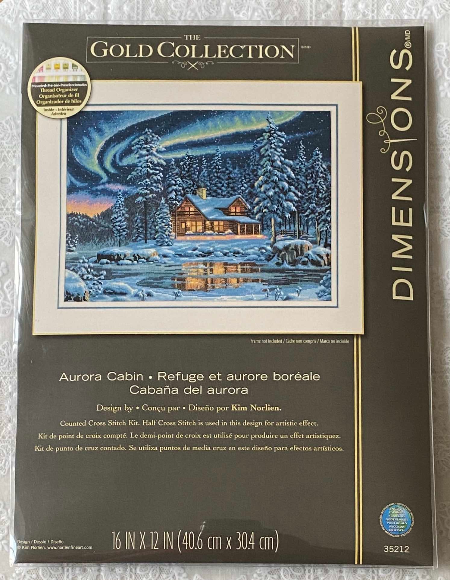 Dimensions / 35212 Aurora Cabin, Gold Collection / Cross Stitch Kit - Etsy
