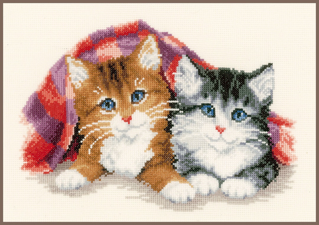 Vervaco / PN-0145022 Purring Kittens / Cross Stitch Kit - Etsy