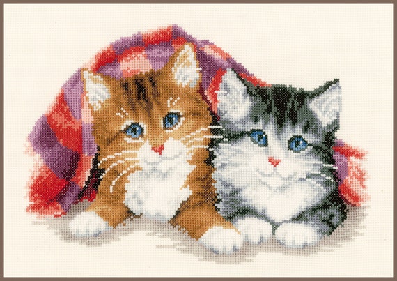 Vervaco / PN-0145022 Purring Kittens / Cross Stitch Kit - Etsy