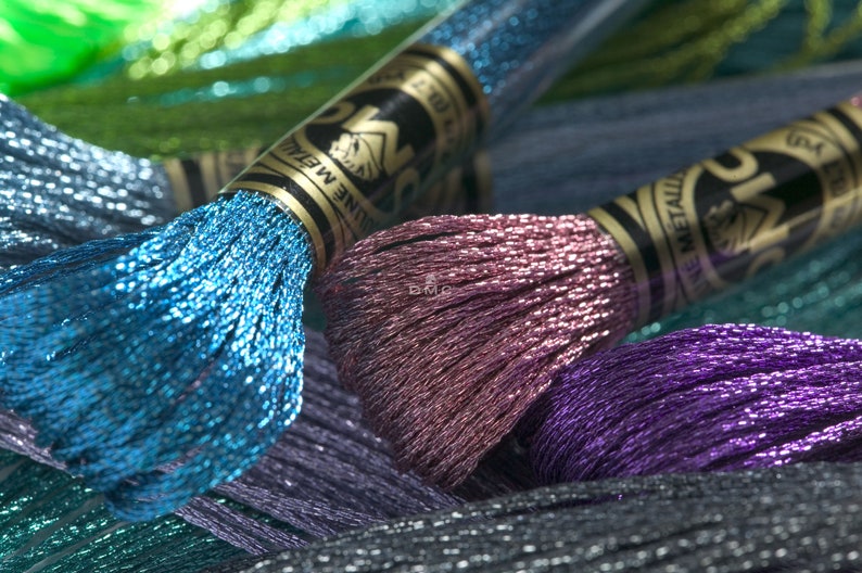 DMC 317W Light Effects Thread / 8 Skeins of DMC Light Effects - Etsy