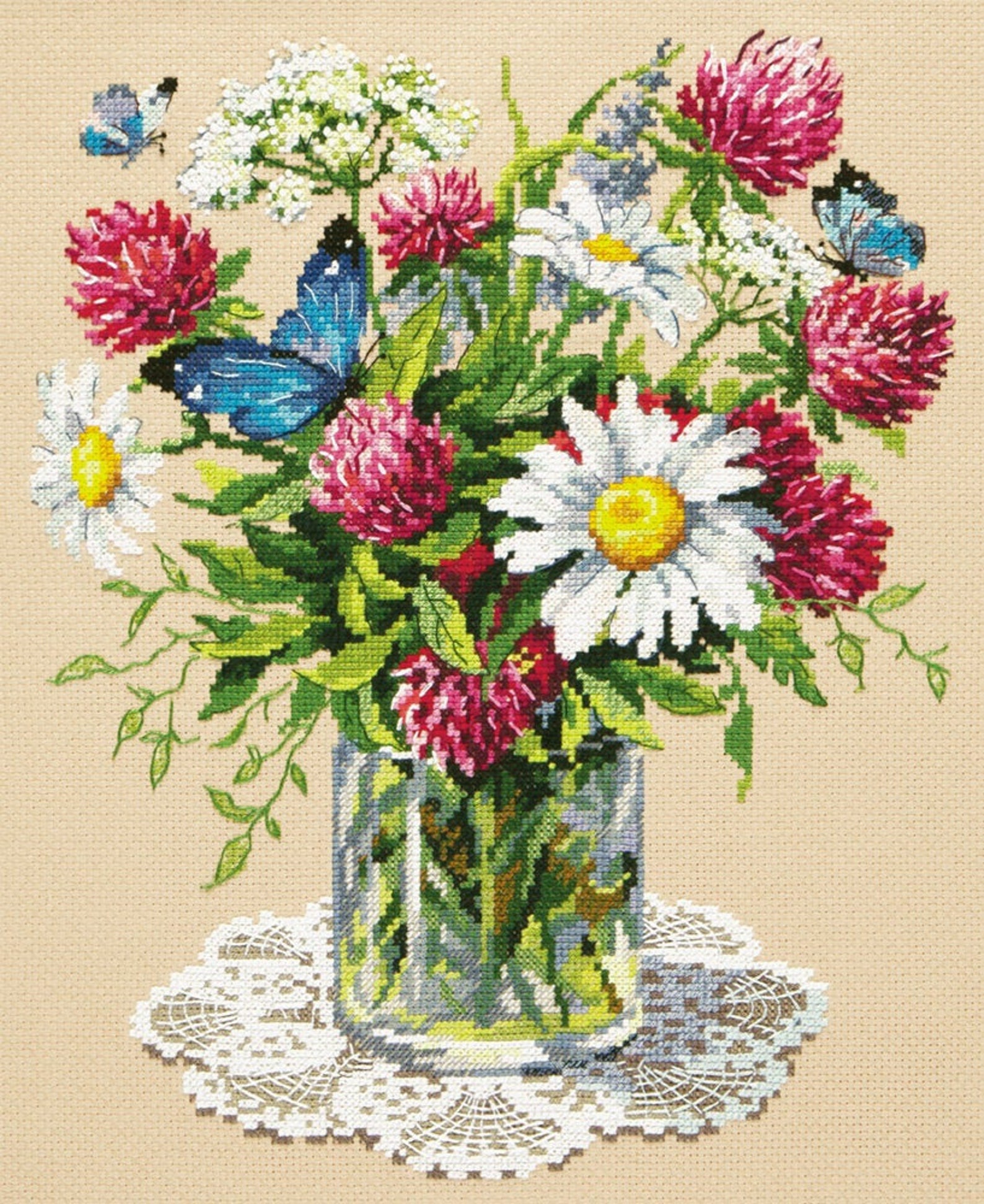 Magic Needle / 40-77 Bouquet 25 X 31 Cm / Cross Stitch Kit - Etsy