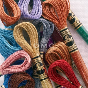 DMC 317W Light Effects Thread / 8 Skeins of DMC Light Effects, 32 ...