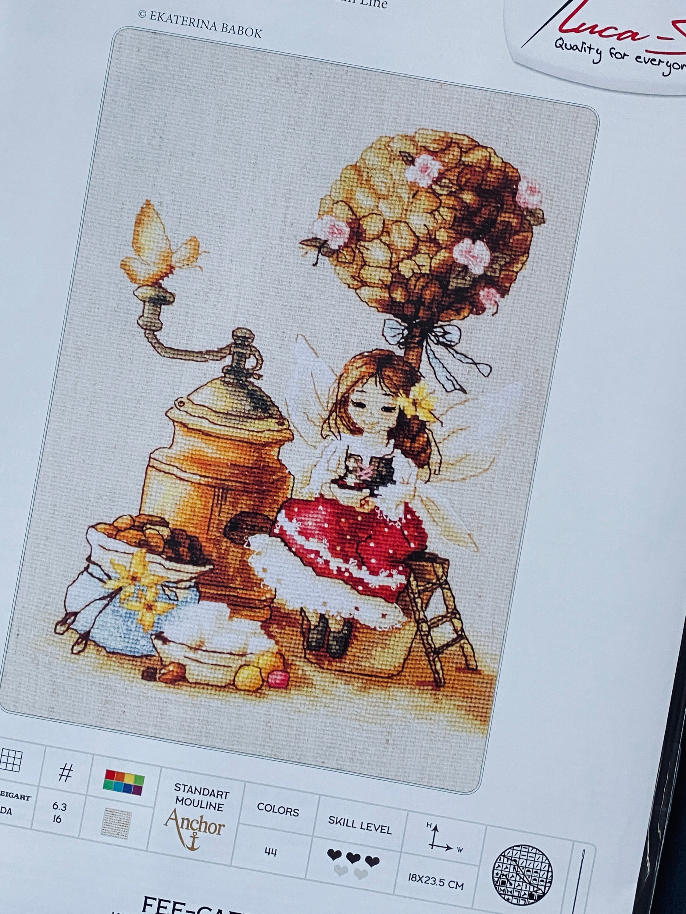 Luca-s / B1132 Coffee Fairy ©ecaterina Babok / Cross Stitch - Etsy UK